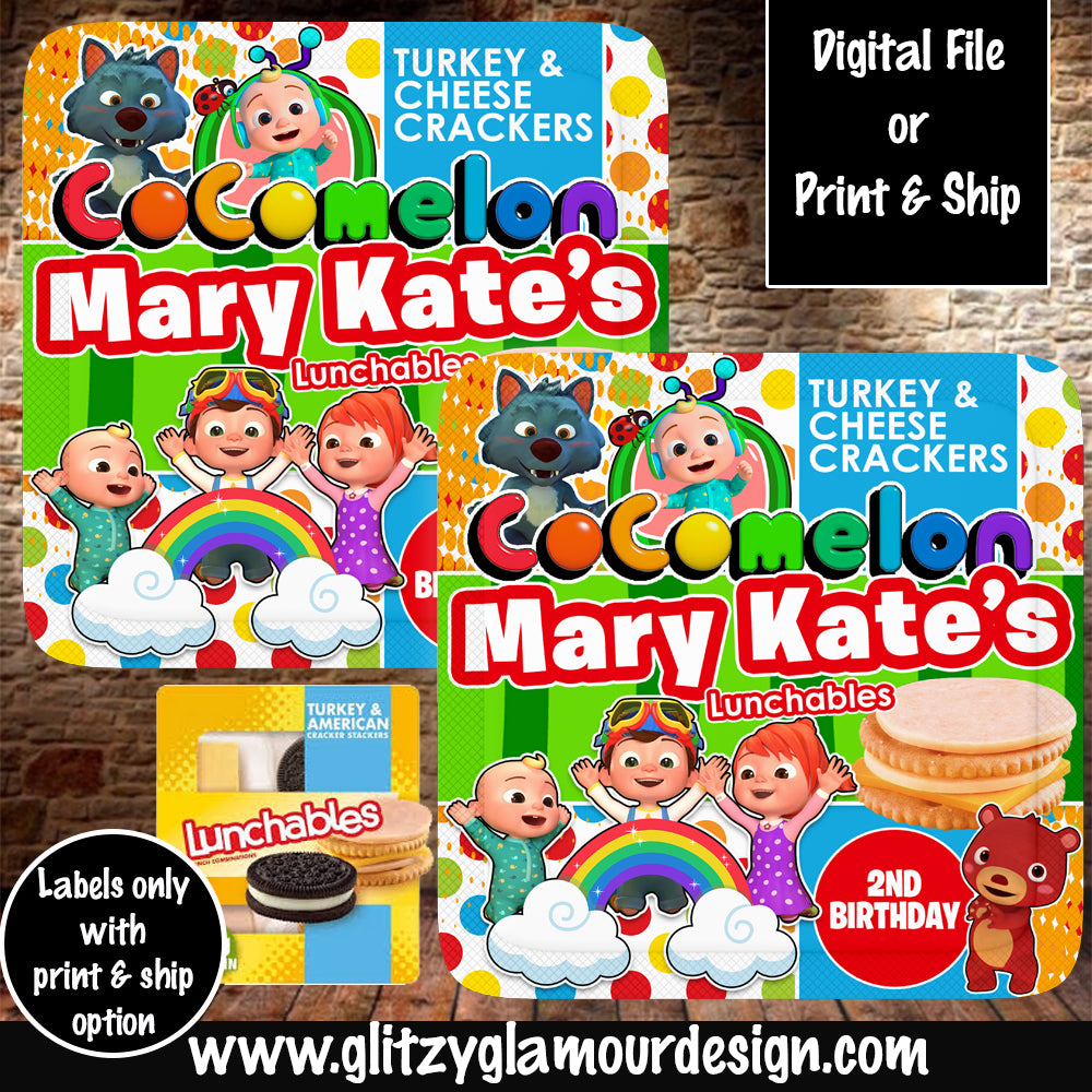Cocomelon Lunchables Labels – Glitzy Glamour Designs