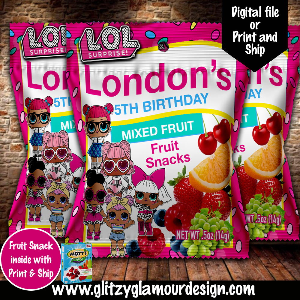 LOL Surprise fruit snacks – Glitzy Glamour Designs
