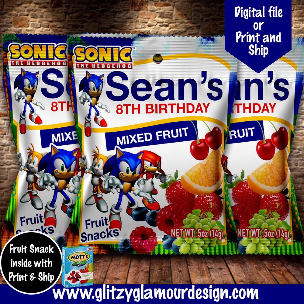 Sonic fruit snacks – Glitzy Glamour Designs