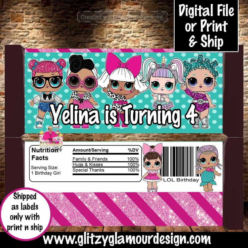 LOL Surprise candy bar – Glitzy Glamour Designs