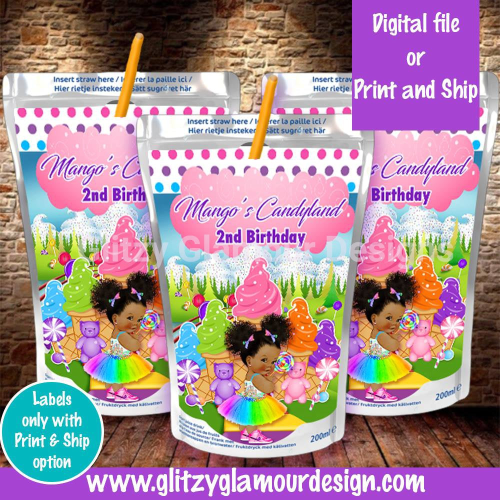Candyland African American Capri Sun – Glitzy Glamour Designs