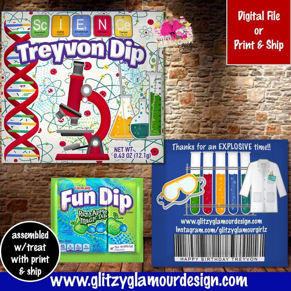 Science Party Fun Dip candy – Glitzy Glamour Designs