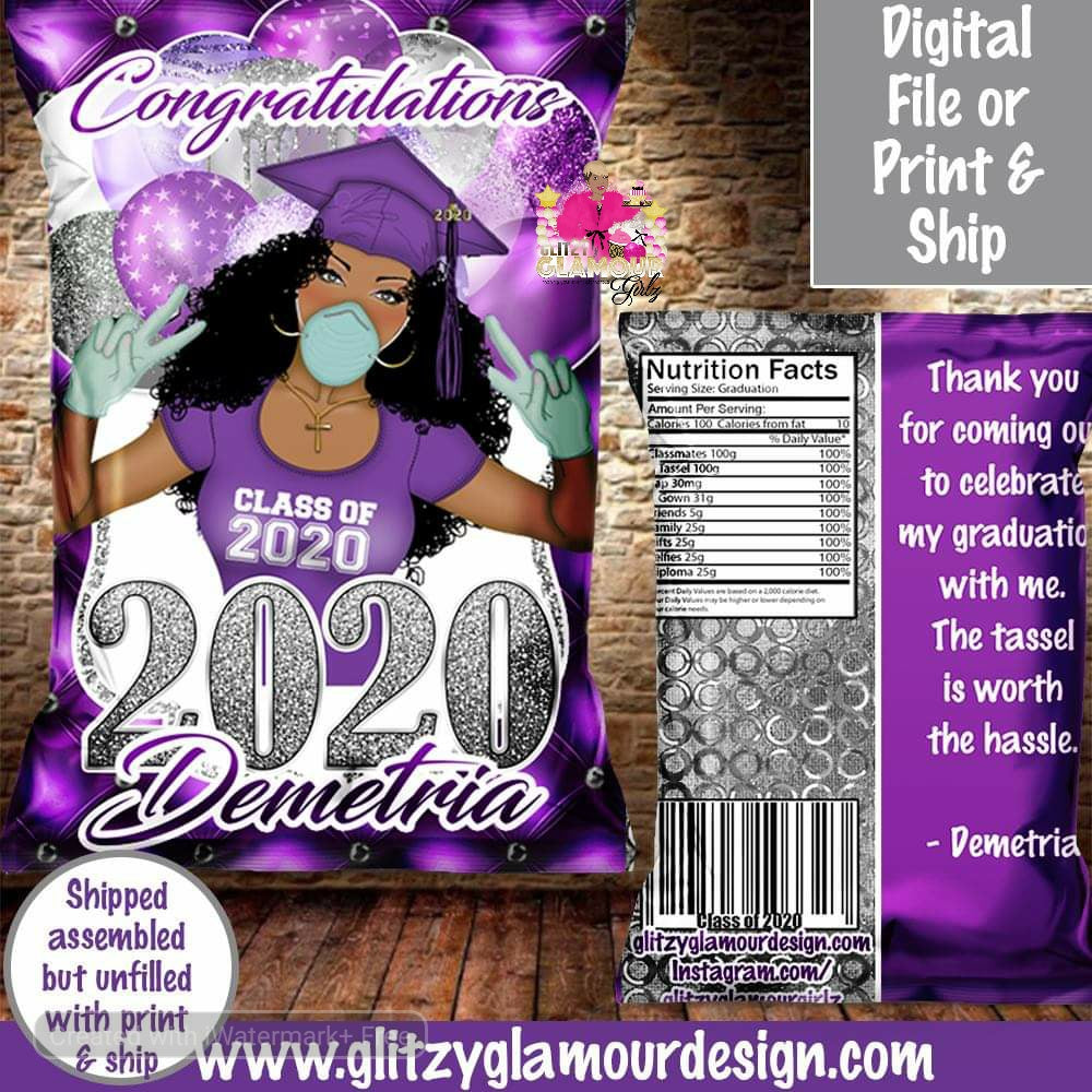 Graduation Chip Bag – Glitzy Glamour Designs