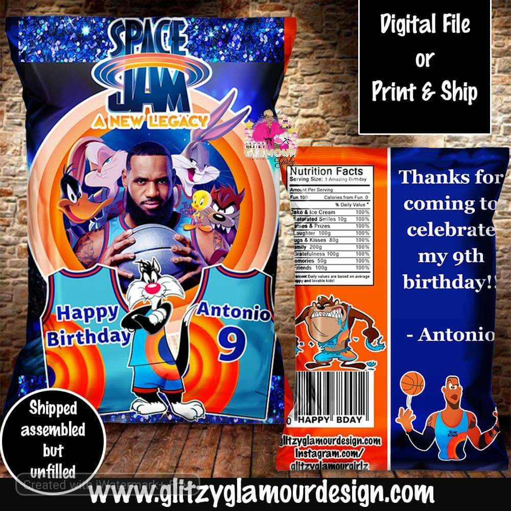Space Jam Chip Bag – Glitzy Glamour Designs